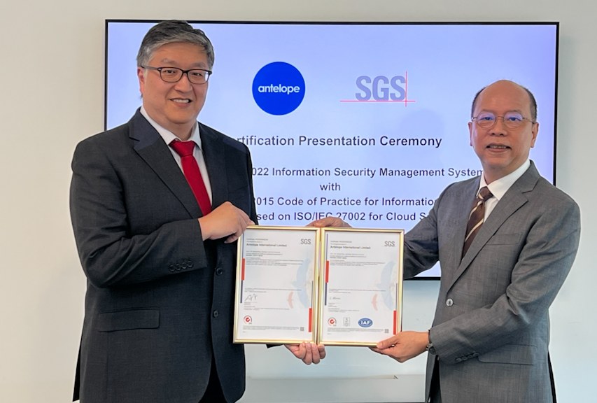Antelope International Limited Achieves ISO/IEC 27001 with ISO/IEC ...