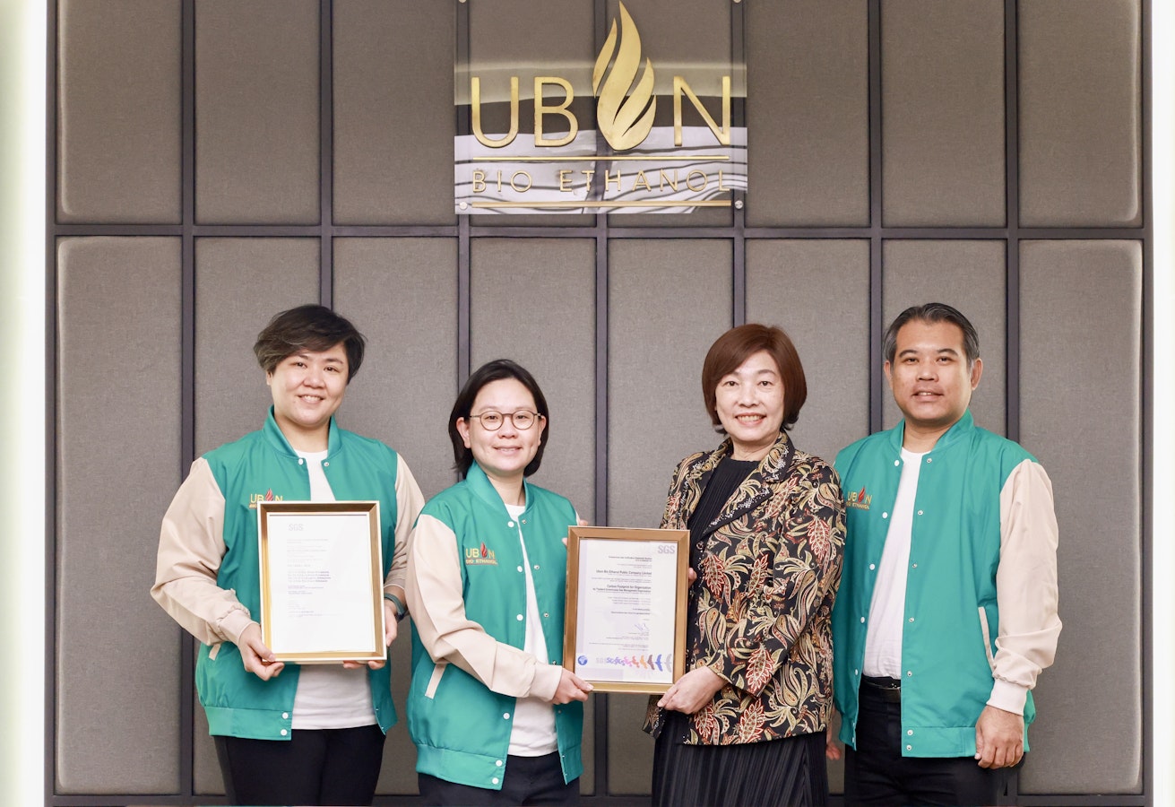 SGS Certifies ISO 14064-1 and Carbon Footprint for Ubon Bio Ethanol