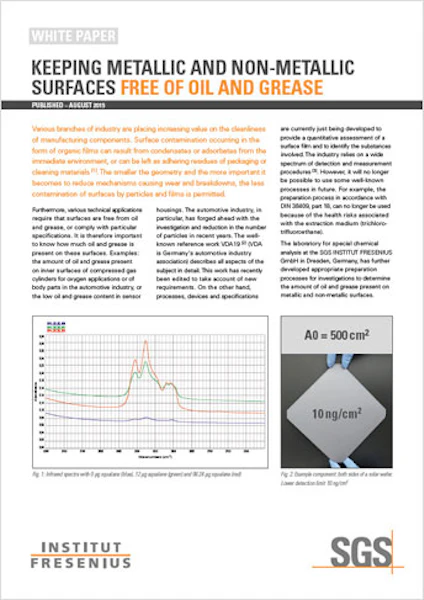 Keeping Metallic and Non-Metallic Surfaces Free of Oil and Grease | SGS USA