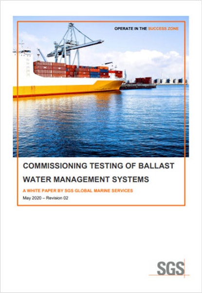 Commissioning Testing of Ballast Water Management Systems | SGS Germany