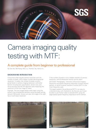 Camera Imaging Quality Testing with MTF: A Complete Guide from Beginner ...