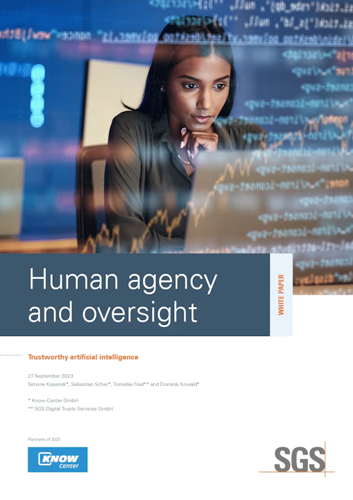 White Paper: Trustworthy AI, Human Agency and Oversight | SGS