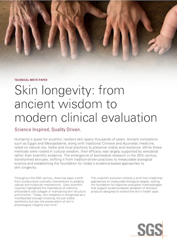 Skin Longevity: From Ancient Wisdom to Modern Clinical Evaluation | SGS USA