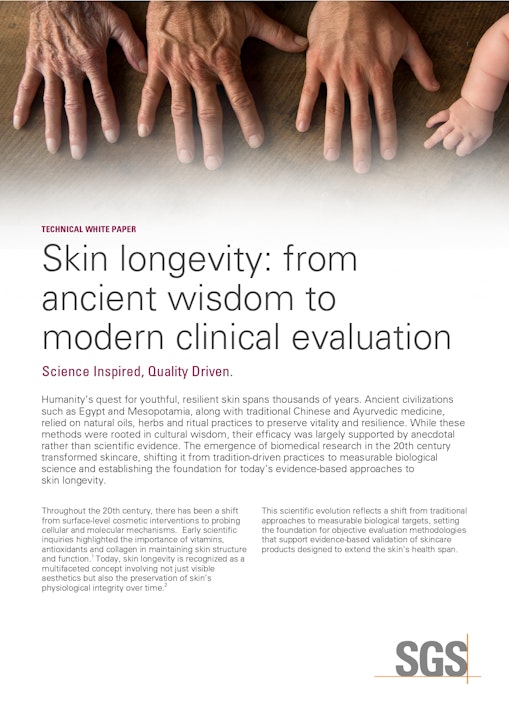 Skin Longevity: From Ancient Wisdom to Modern Clinical Evaluation | SGS