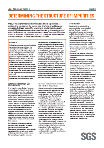 Determining the Structure of Impurities | SGS India