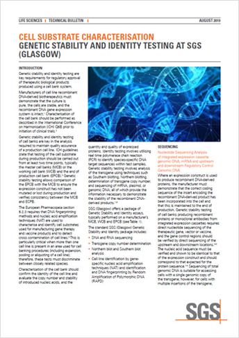 Cell Substrate Characterization: Genetic Stability & Identity Testing ...