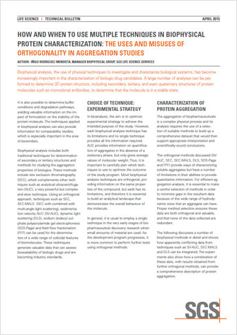 How and When to Use Multiple Techniques in Biophysical Protein ...