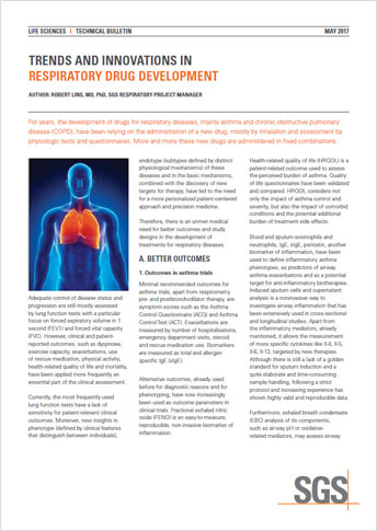 Trends and Innovations in Respiratory Drug Development | SGS Lebanon